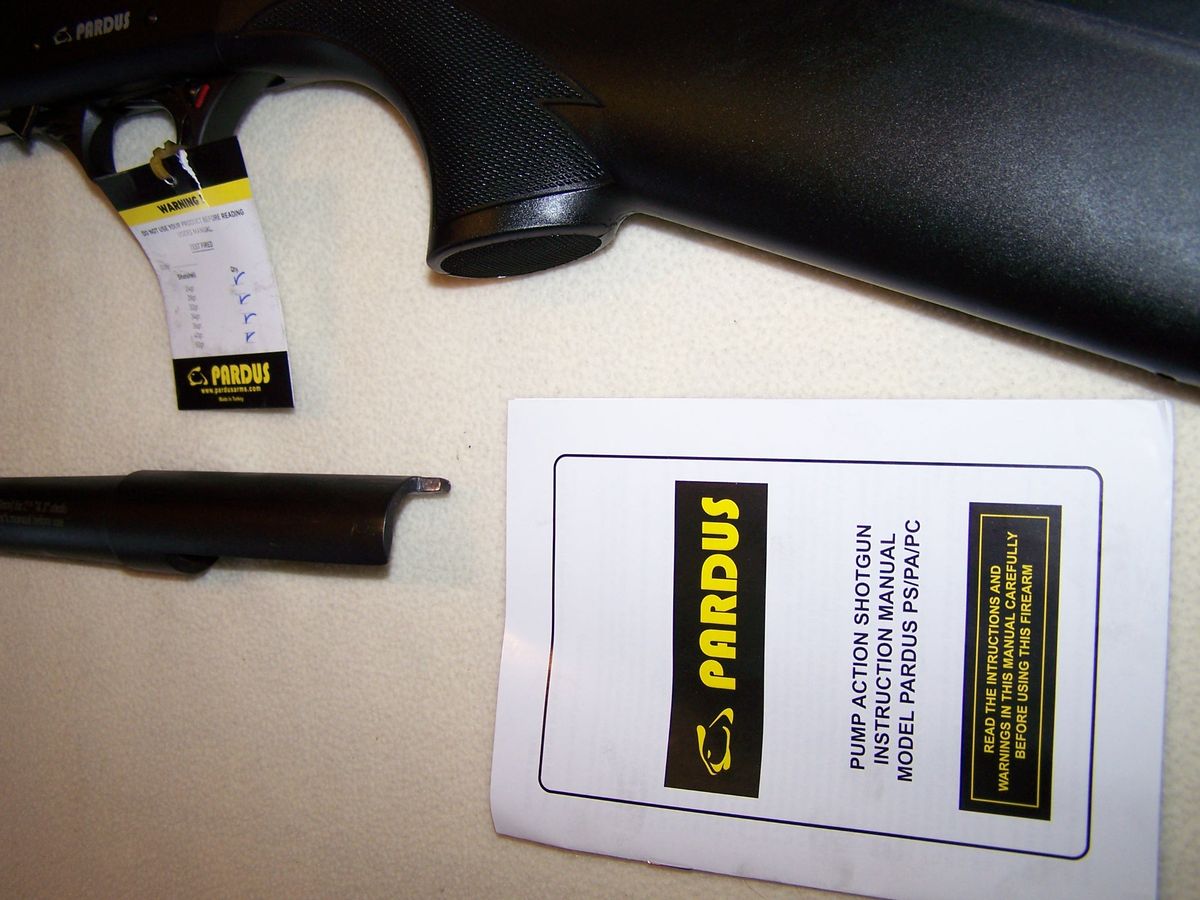 PARDUS PA HOME DEFENSE 12GA PUMP ACTION SHOTGUN 3 INCH CHAMBER 18.5 INCH BARREL WITH SCABBARD ...